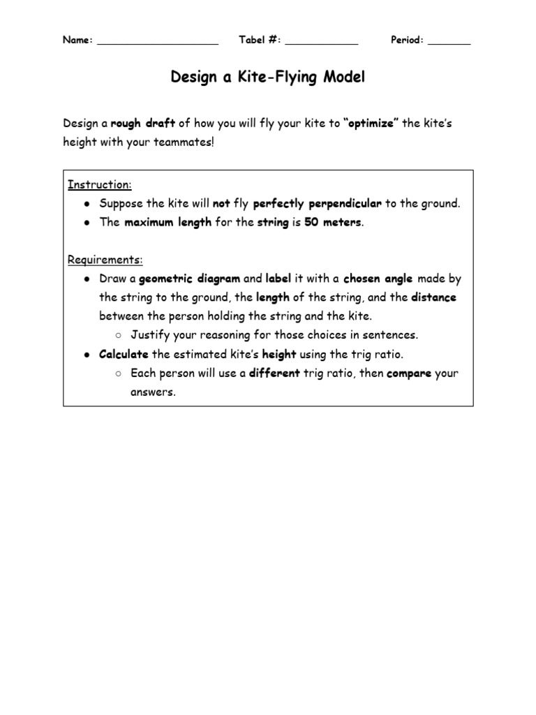 Kite-Flying Model Design Instructions | PDF | Teaching Methods ...