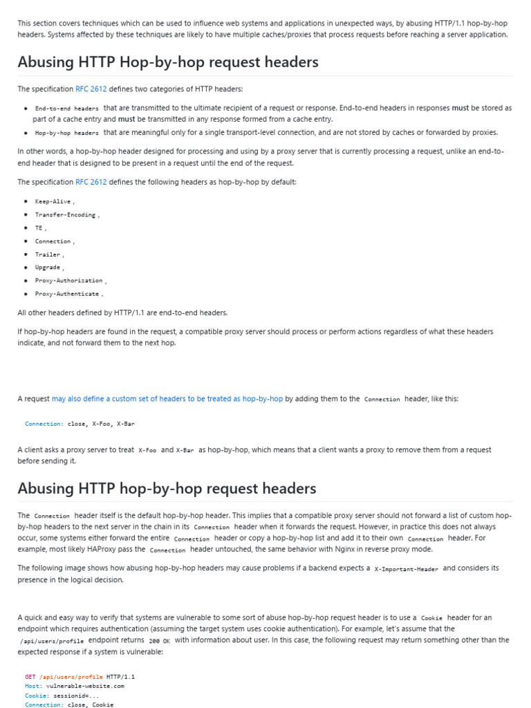 Abusing HTTP Hop-by-Hop Headers | PDF | Http Cookie | Proxy Server