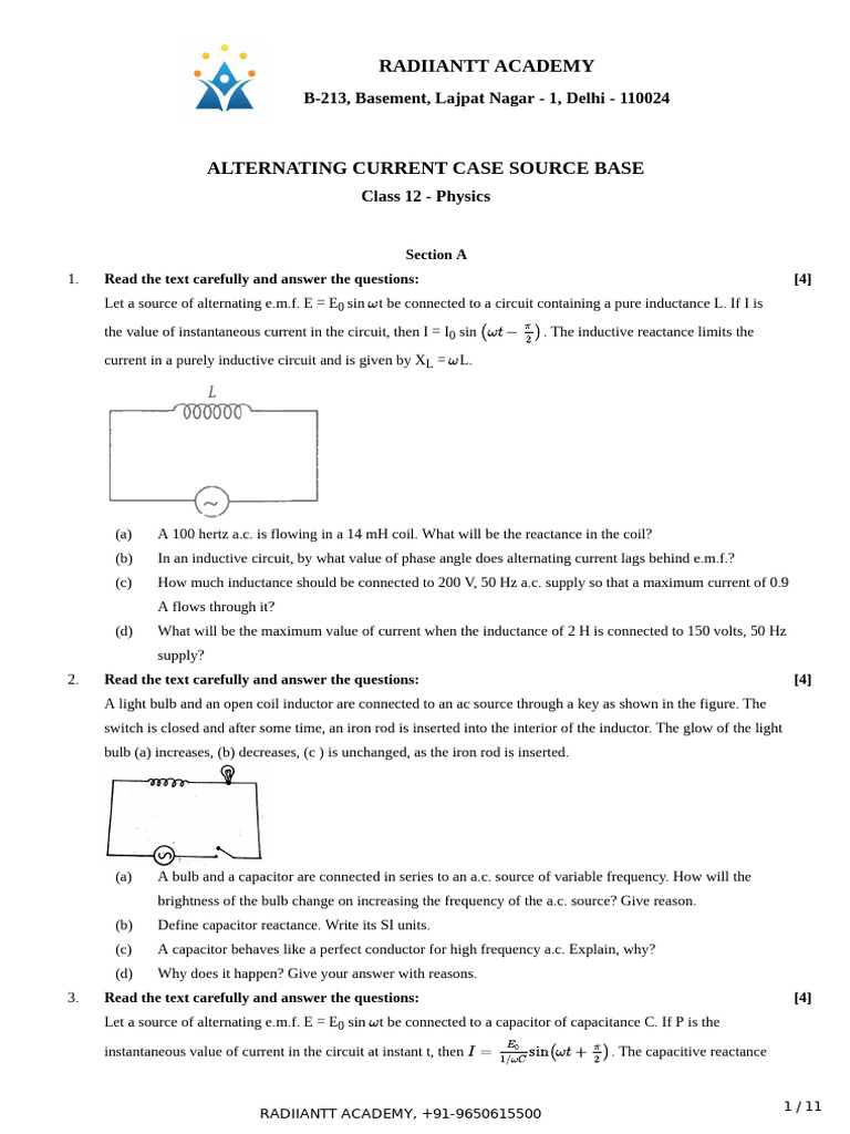 Alternating Current Case Source Base | PDF | Inductor | Transformer