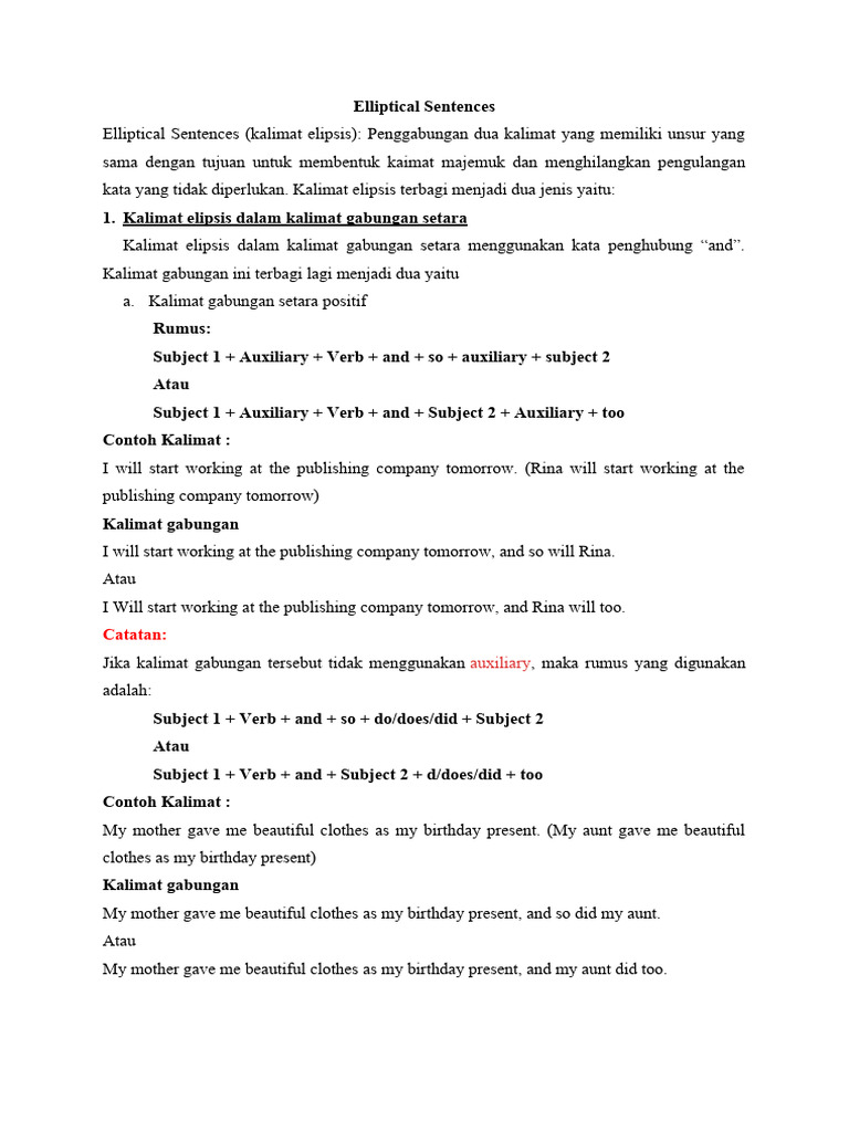 Elliptical Sentences SMP | PDF | Linguistic Typology | Semantics