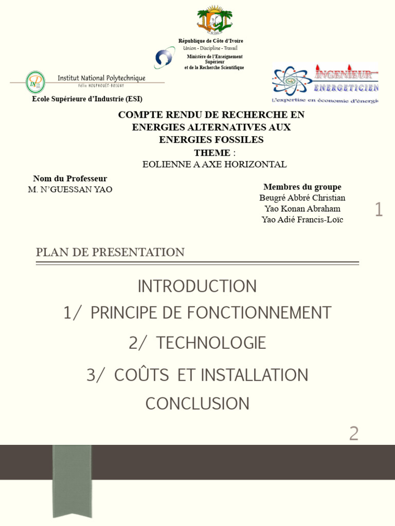 Presentation Enr - Groupe 8 | PDF