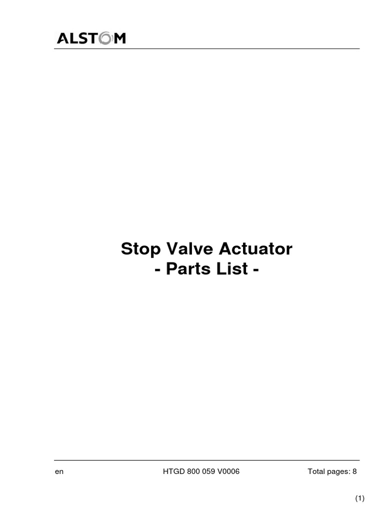 HP Stop Valve | PDF | Valve | Actuator
