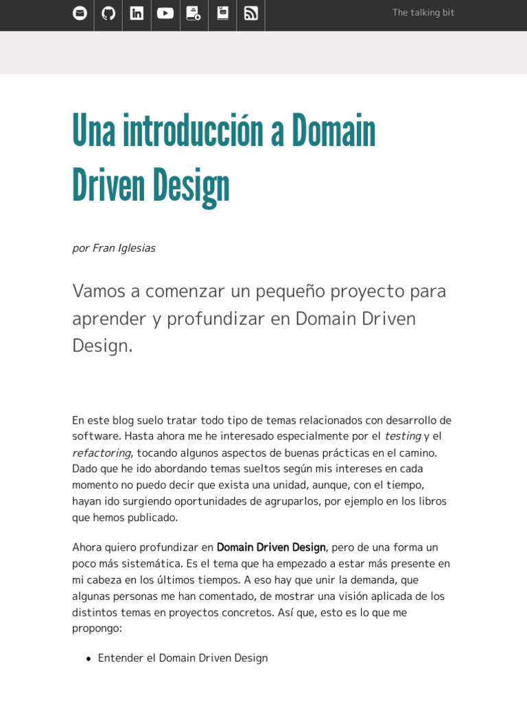 Introducción a Domain Driven Design | PDF | Lenguaje de programación | Software