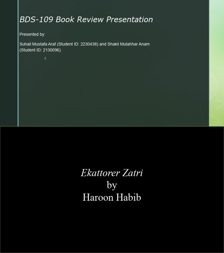 BDS-109 Book Review Presentation | PDF