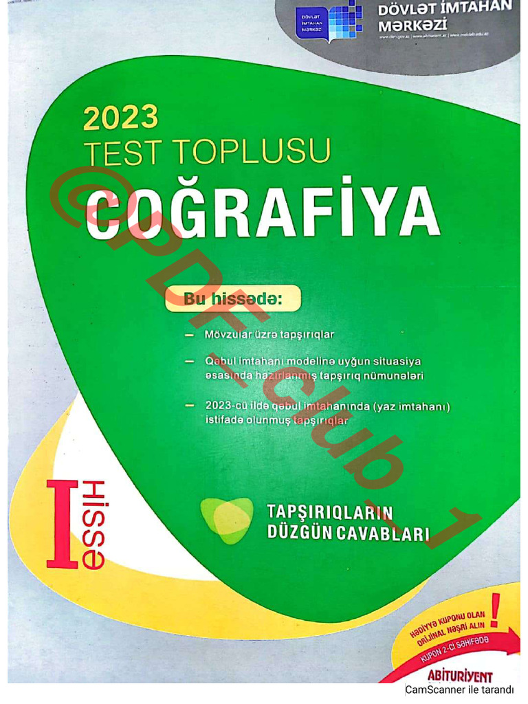 PDF Club 1 Cografiya Dim I Hisse 2023 | PDF