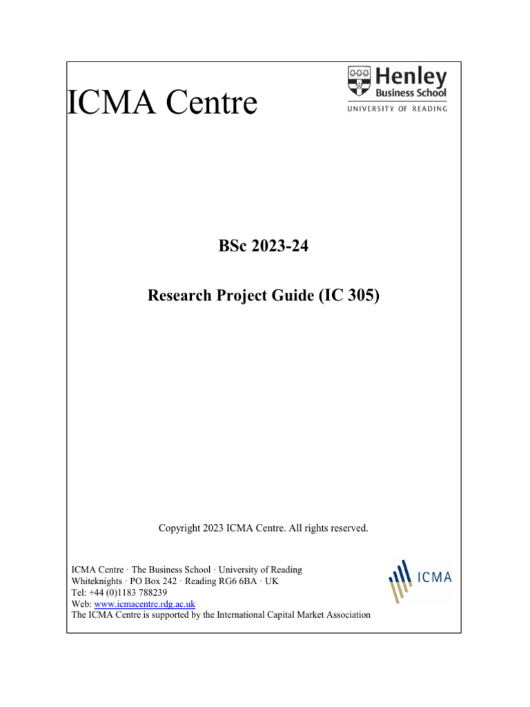 IC 305 Research Project Guide UG 2023-24 | PDF | Plagiarism | Libraries