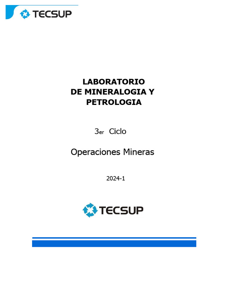 1234guia de Laboratorio Mineralogía y Petrología - LAB02 - 2024-1 | PDF