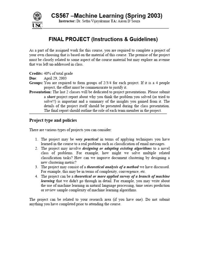 Project Announce | PDF | Cluster Analysis | Support Vector Machine