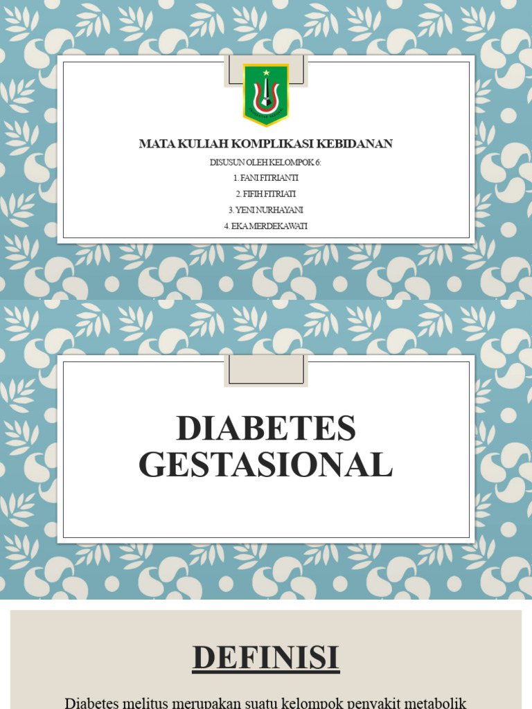 IBU DM GESTASIONAL Fix | PDF