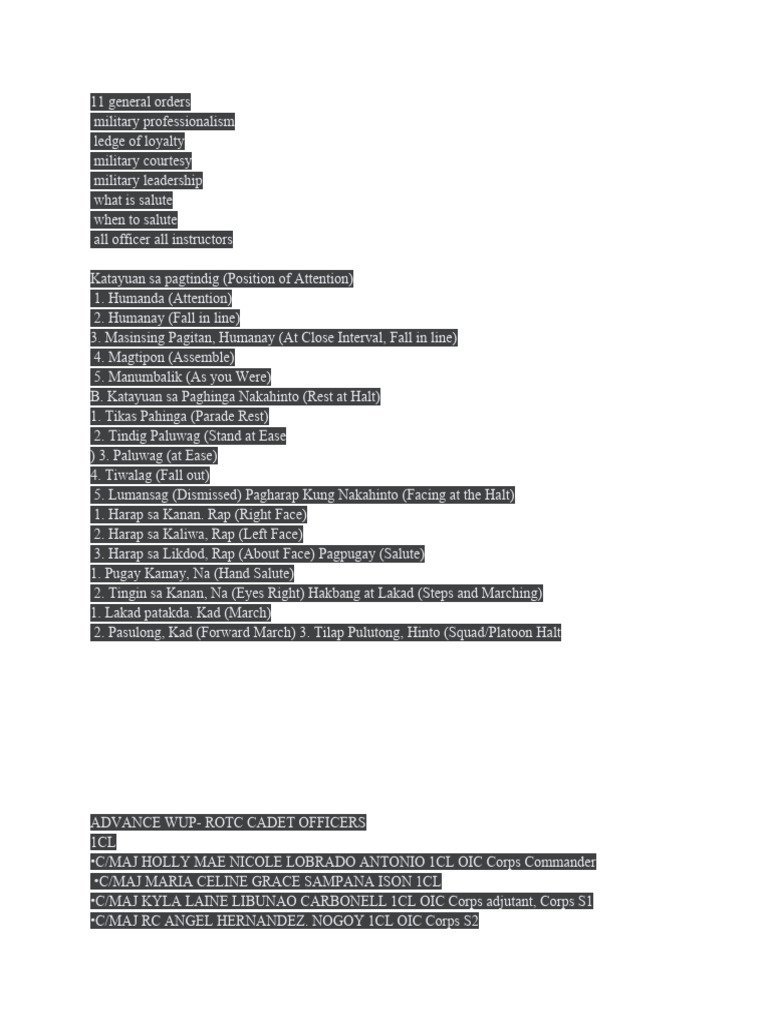 11 General Orders | PDF