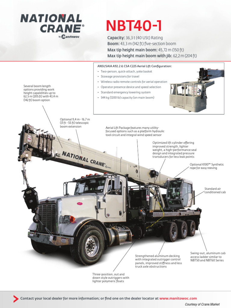 National Boom Trucks Spec 15a5fc | PDF | Crane (Machine) | Elevator