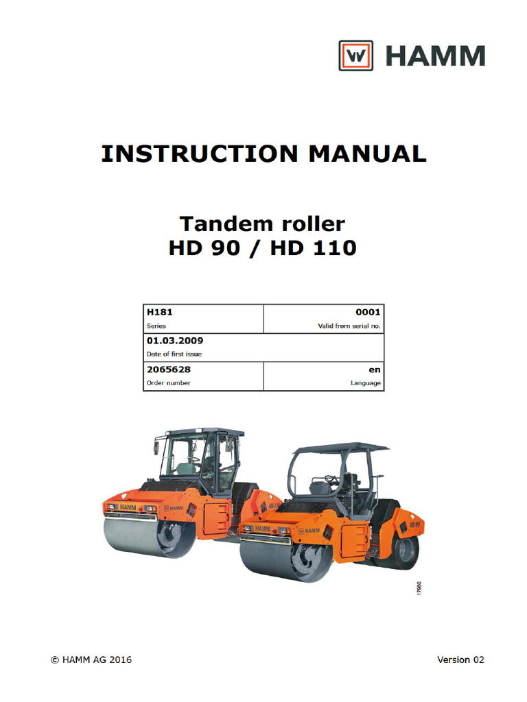 Intruction Manual HD110 | PDF