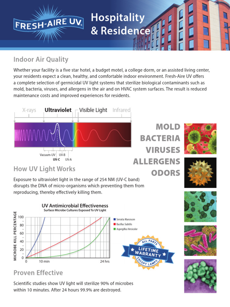 Fresh-Aire UV - Hospitality | PDF | Ultraviolet | Disinfectant