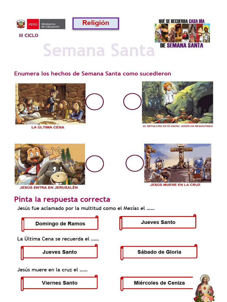 Ficha Semana Santa | PDF