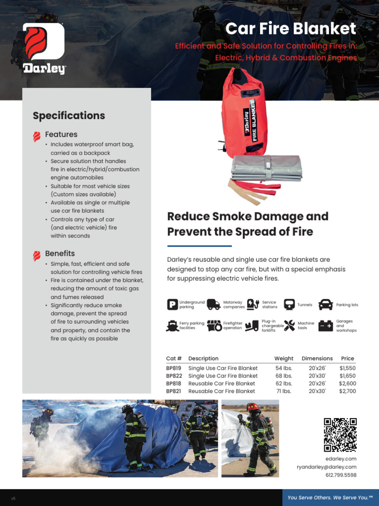 Darley Car Fire Blanket Sell Sheet 2023 v5 | PDF | Fires | Car