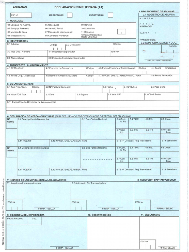 Formato Dam Simplificada | PDF