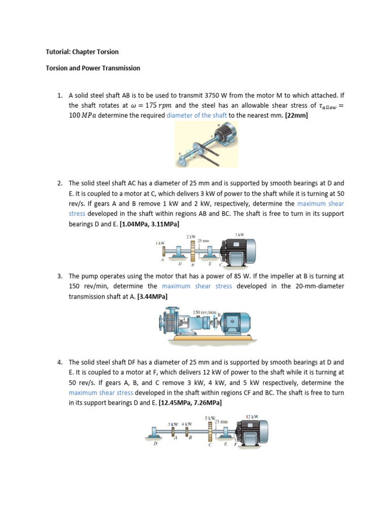 Tutorial 5 Torsion | PDF