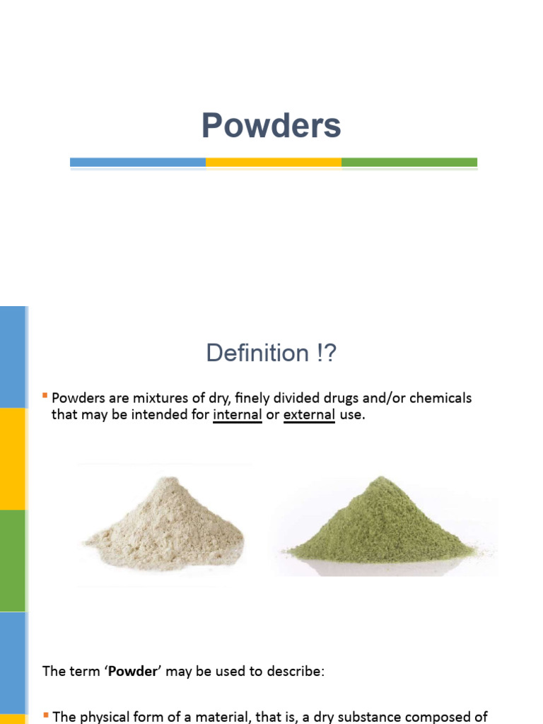 Powder 1 | PDF | Tablet (Pharmacy) | Topical Medication