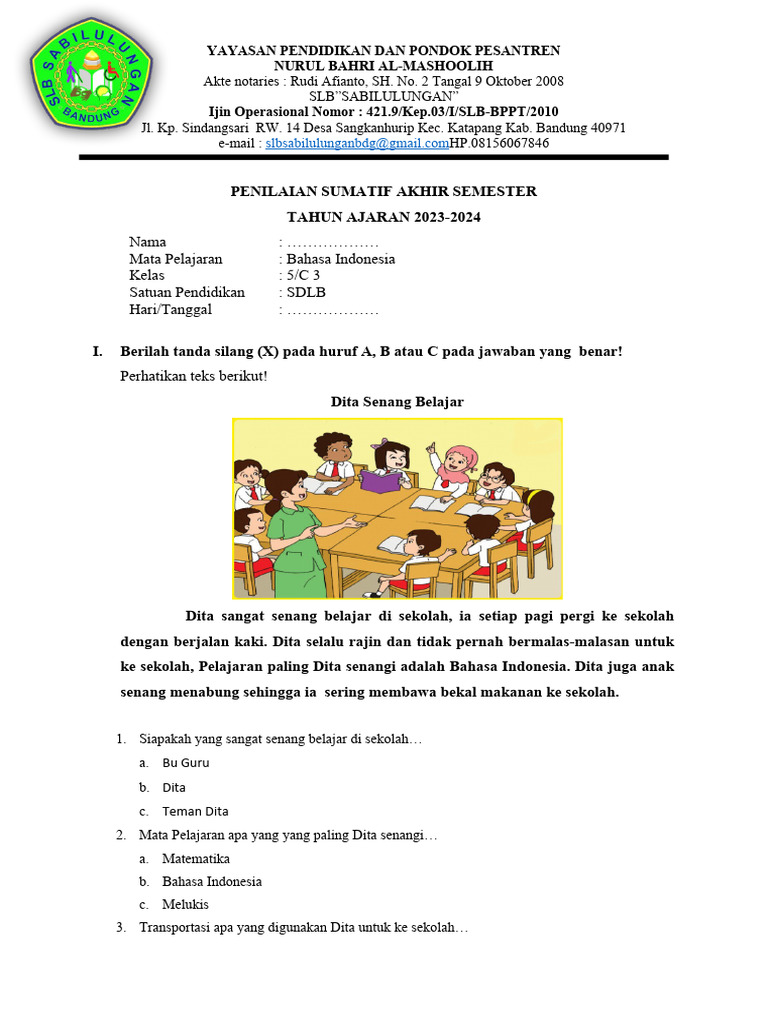 Asas B Indo Kelas 5C | PDF