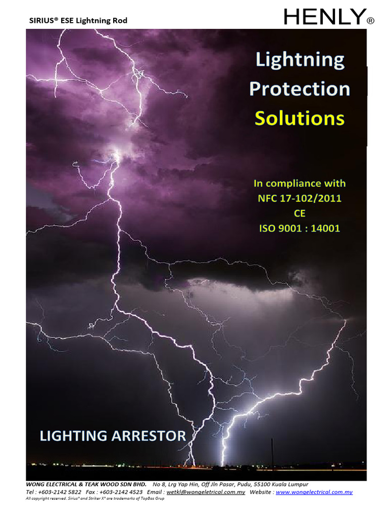 Henly Lightning Arrestor 110519 | PDF | Manufactured Goods | Electrical ...