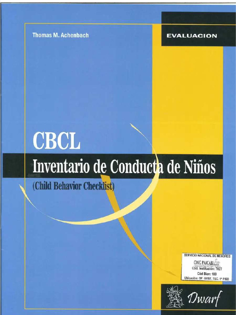 CBCL Manual PDF | PDF
