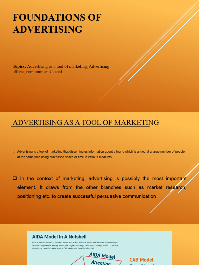 Advertising As A Tool of Marketing | PDF | Brand | Marketing
