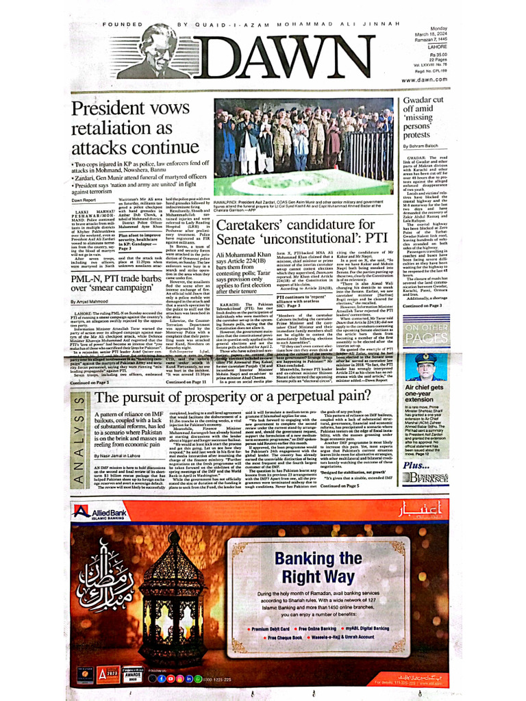 DAWN Newspaper 18 Mar 2024 | PDF