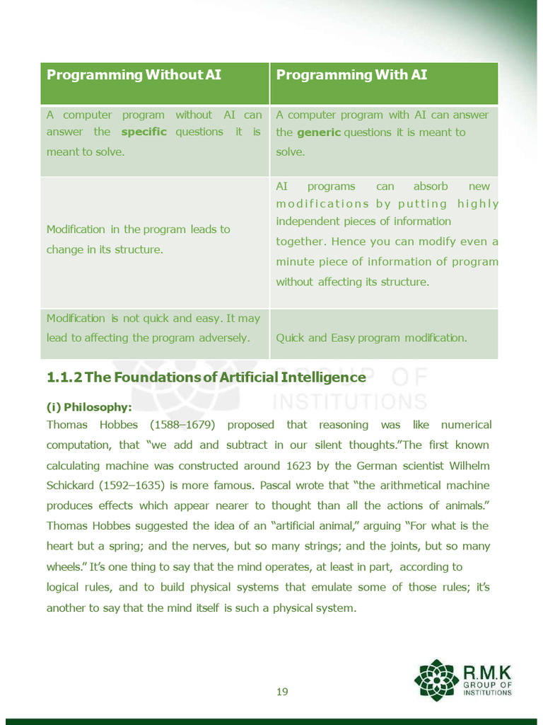 21CS502 AI Unit 1 - Removed | PDF | Artificial Intelligence | Intelligence (AI) & Semantics