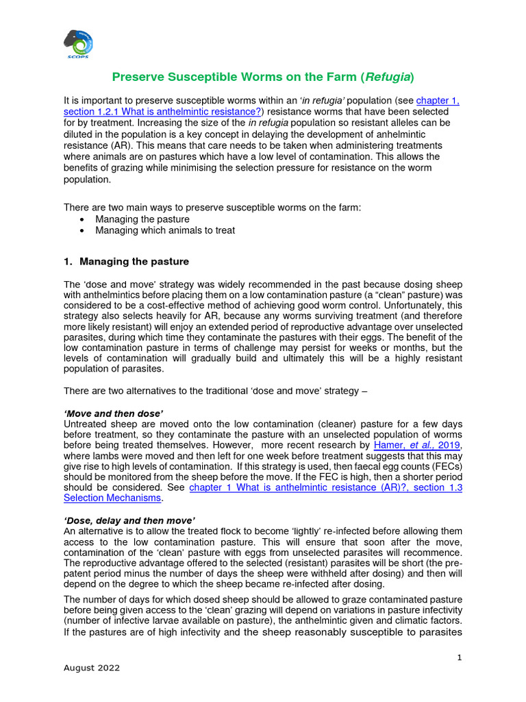 2 2 Preserve Susceptible Worms | PDF | Sheep