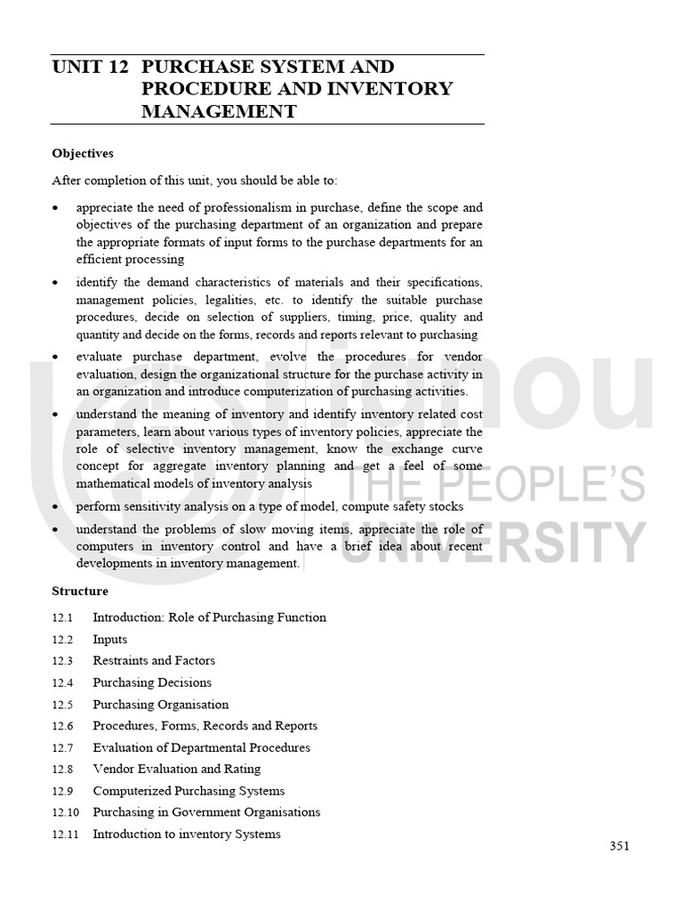 Overview of Purchasing Systems | PDF