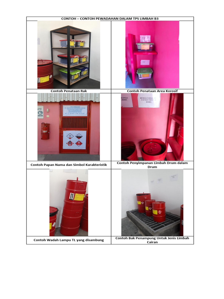 Contoh Pewadahan Limbah B3 di TPS | PDF
