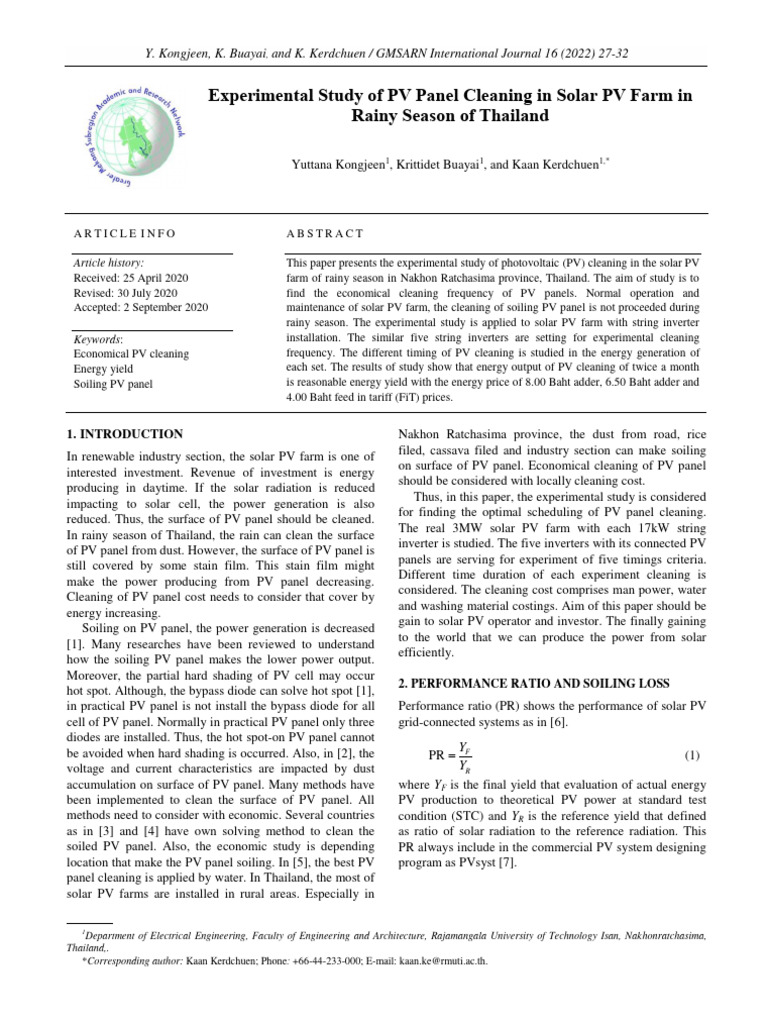 Science Article | PDF | Photovoltaics | Photovoltaic System