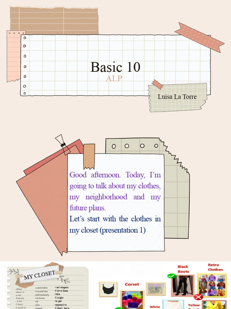 My Clothes, Neighborhood, and Future Plans | PDF