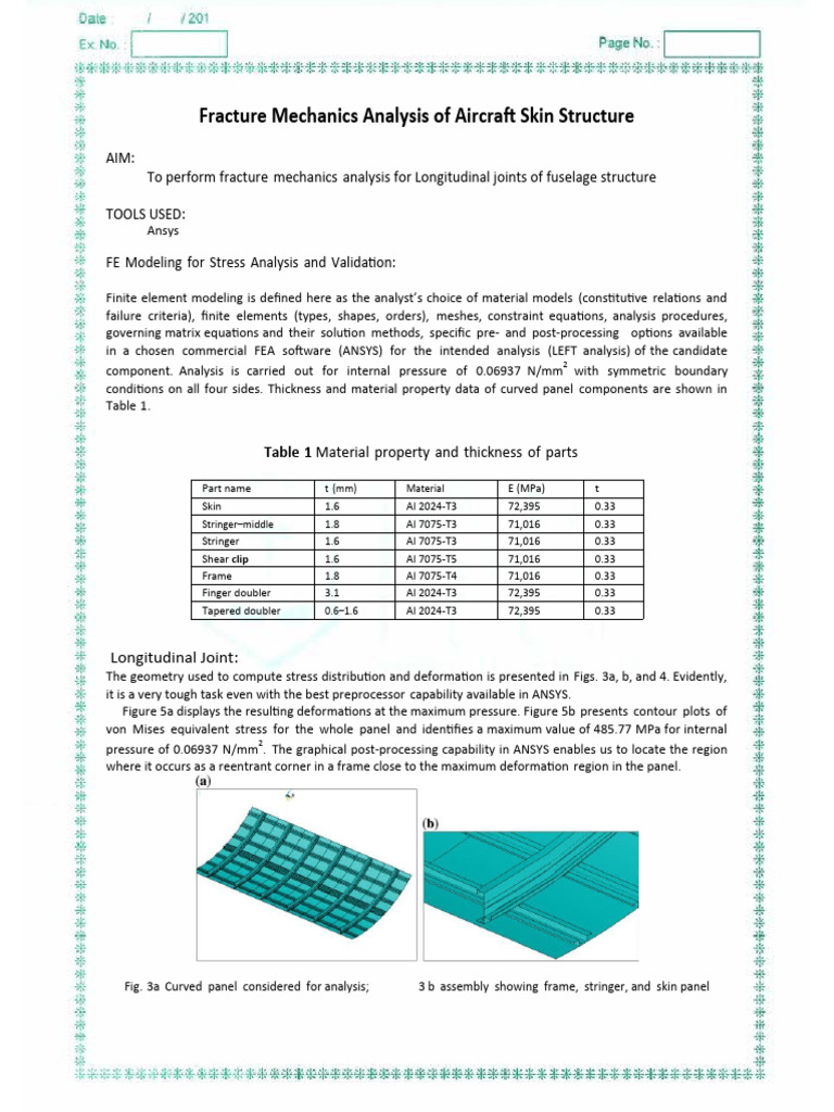 03 - Fracture Mechanics Analysis of Aircraft Skin Structure | PDF ...