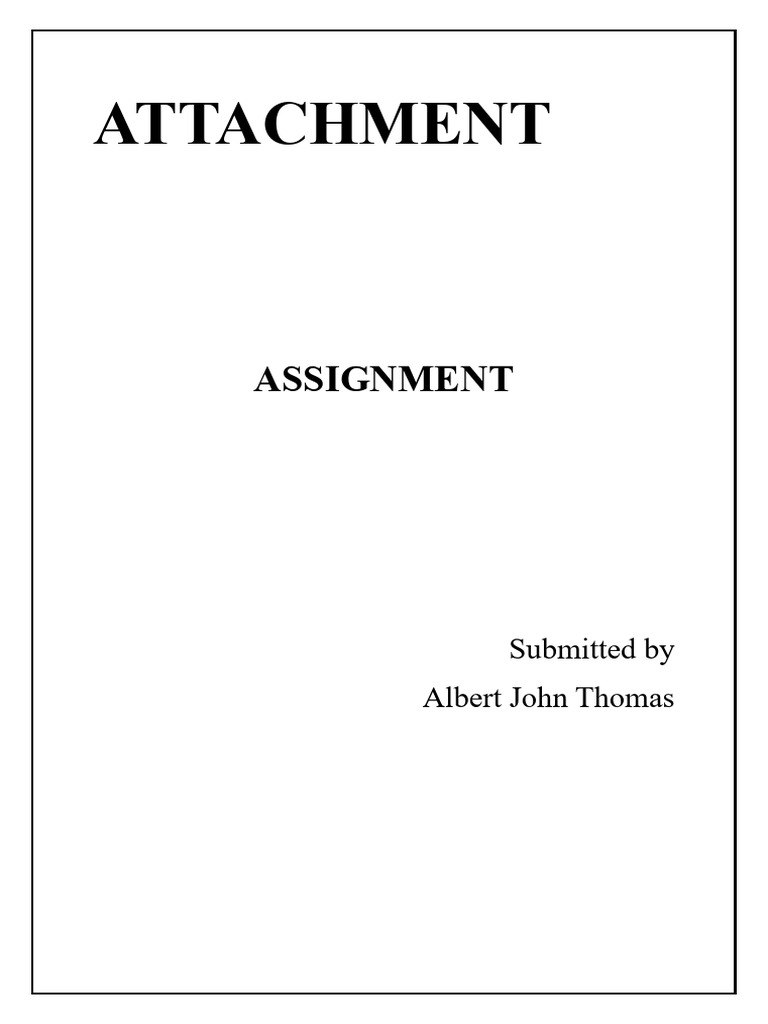 Attachment | PDF | Attachment Theory | Family