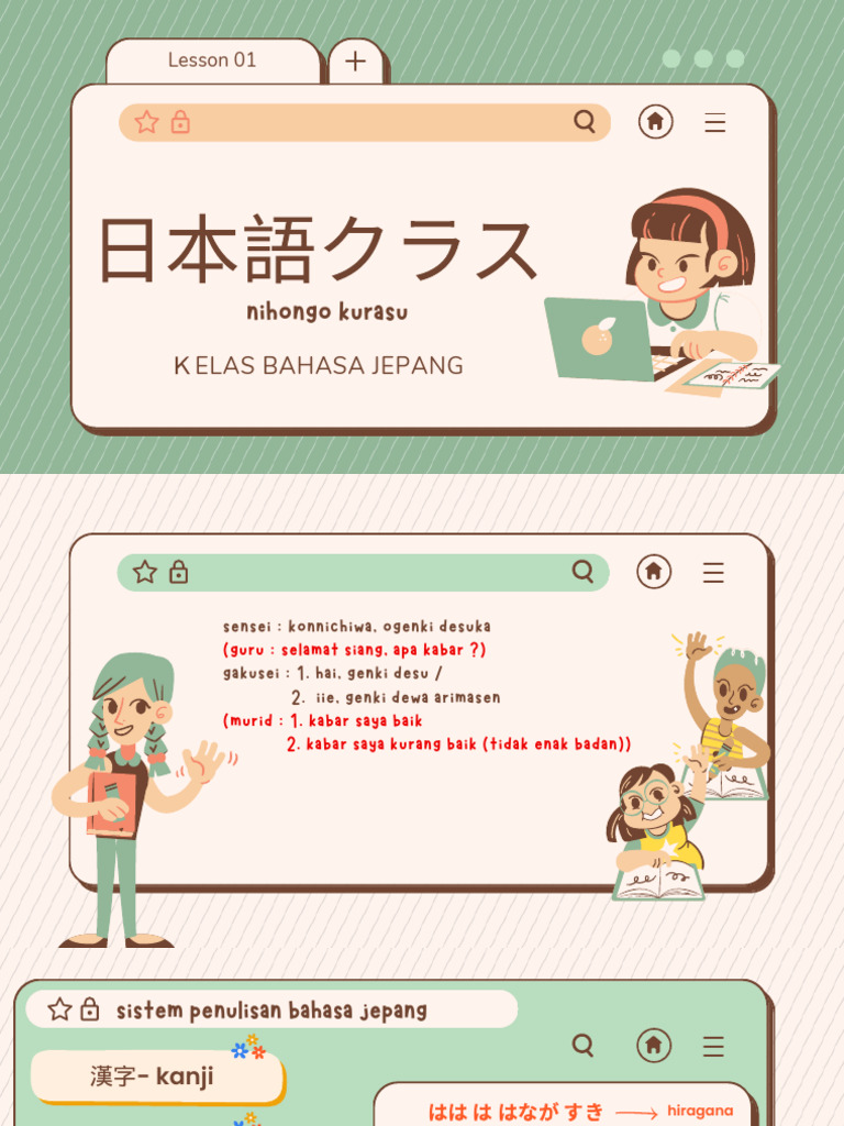 Nihongo - Pertemuan 1 | PDF