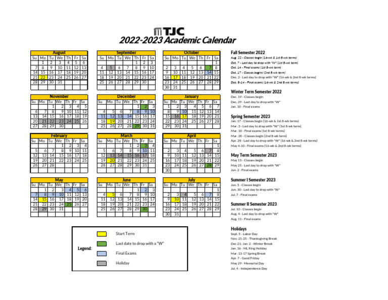 Academic Calendar Overview | PDF | Academic Term | Educational ...