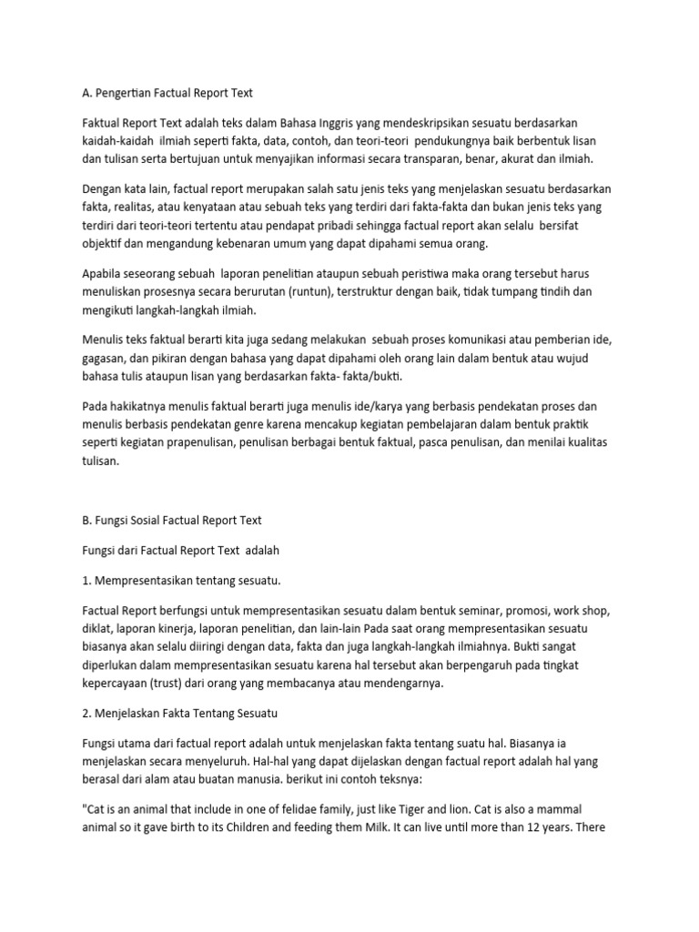 Pengertian dan Fungsi Factual Report | PDF | Ilmu Sosial