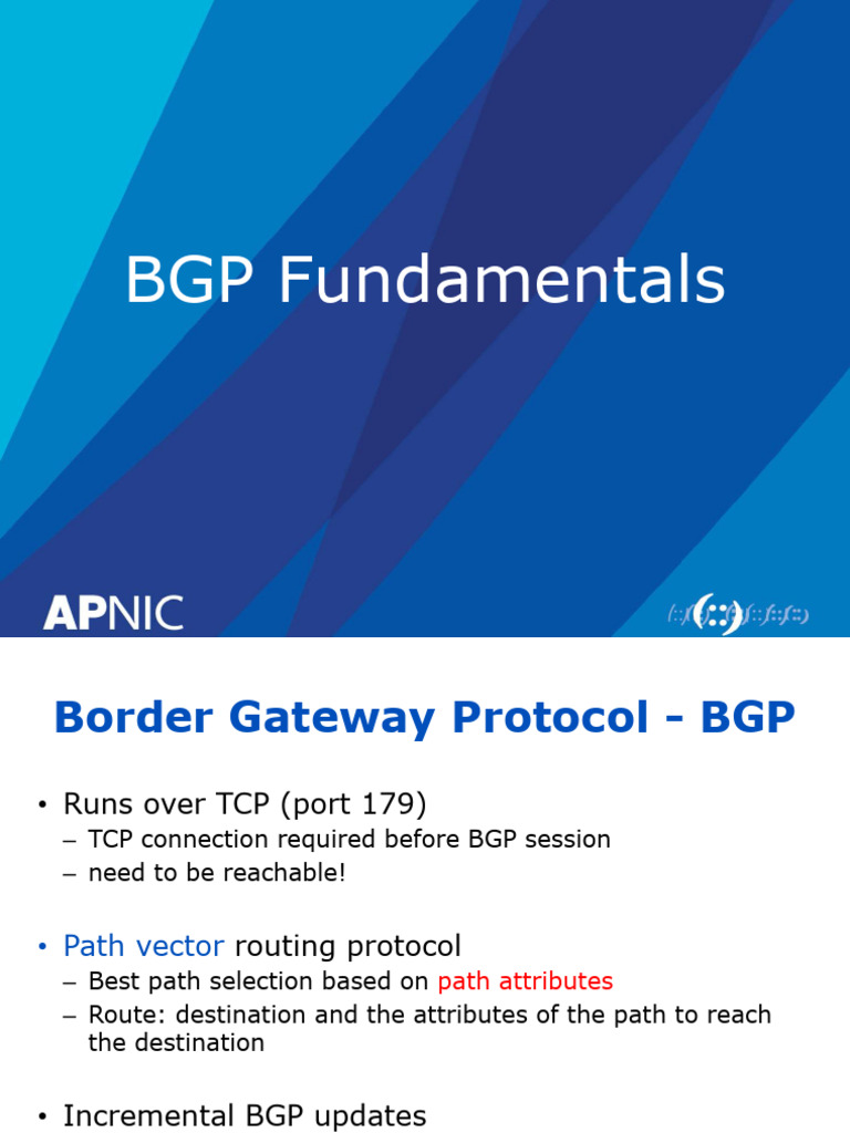 BGP Fundamentals | PDF | Routing | Router (Computing) BGP Fundamentals | PDF | Routing | Router (Computing)