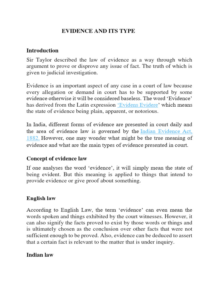 evidenve | PDF | Witness | Evidence (Law)