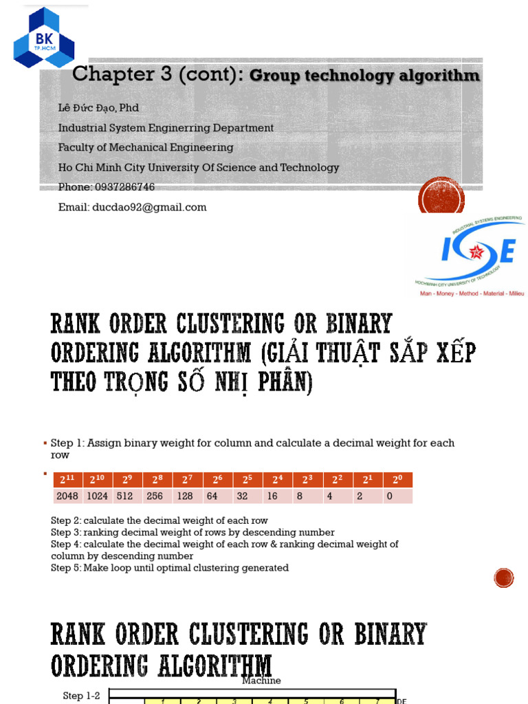 Chapter 4 Group Technology Algorithms | PDF | Matrix (Mathematics) | Computer Science