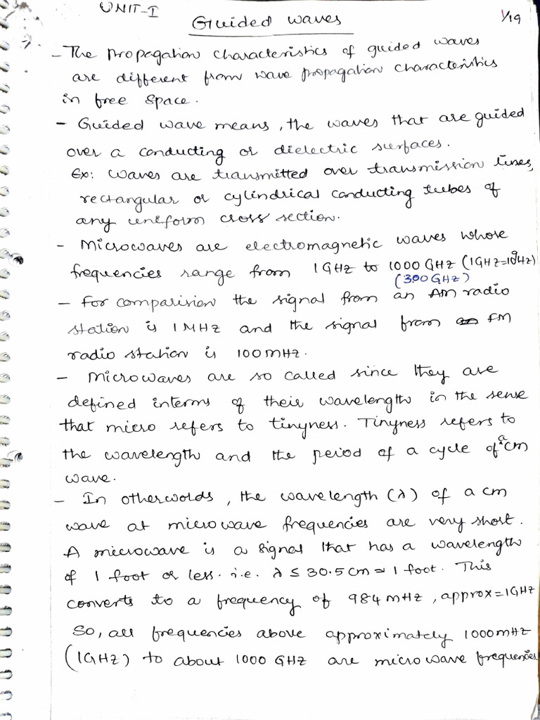 MWT Unit 1 Guided Waves | PDF