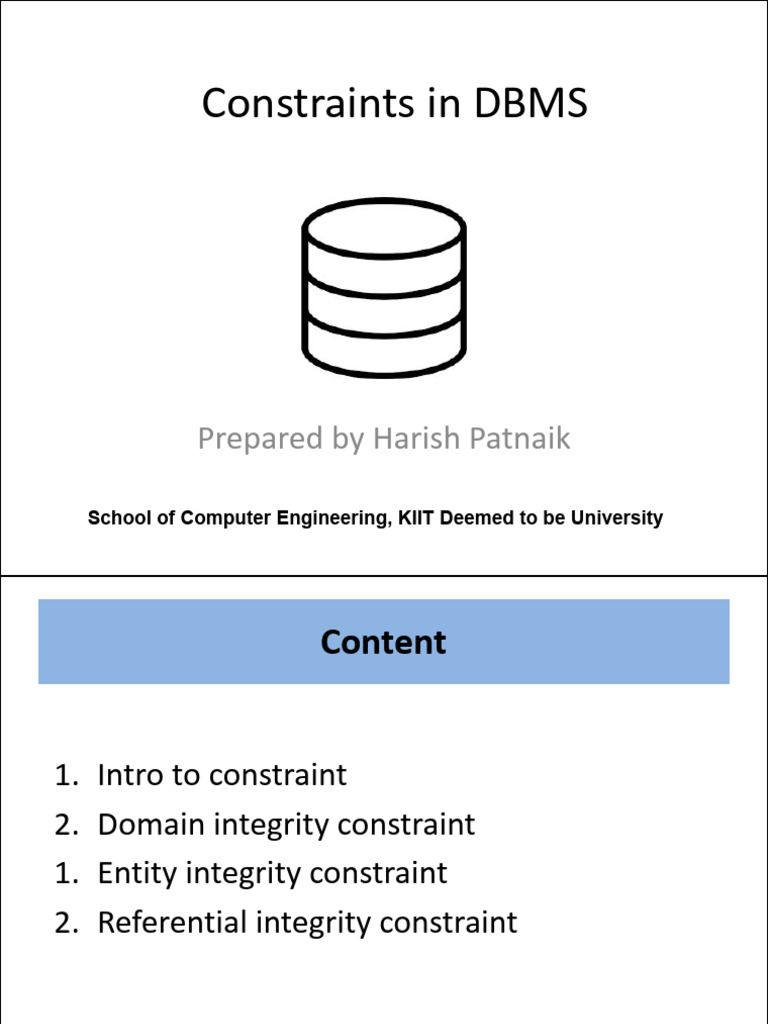 Constraints Pdf Data Model Computing