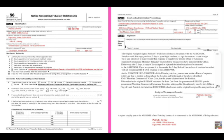 Form 56 Court Extra Tip??? PDF | PDF