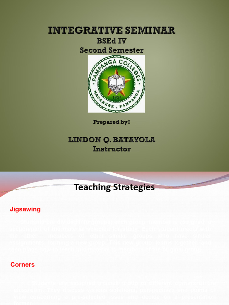 Teaching Strategies | PDF | Concept | Learning