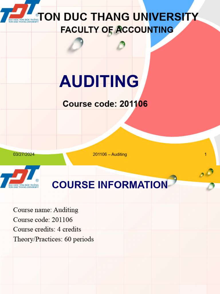 Chapter 0 - Gioi Thieu Mon Hoc | PDF | Audit | Internal Control