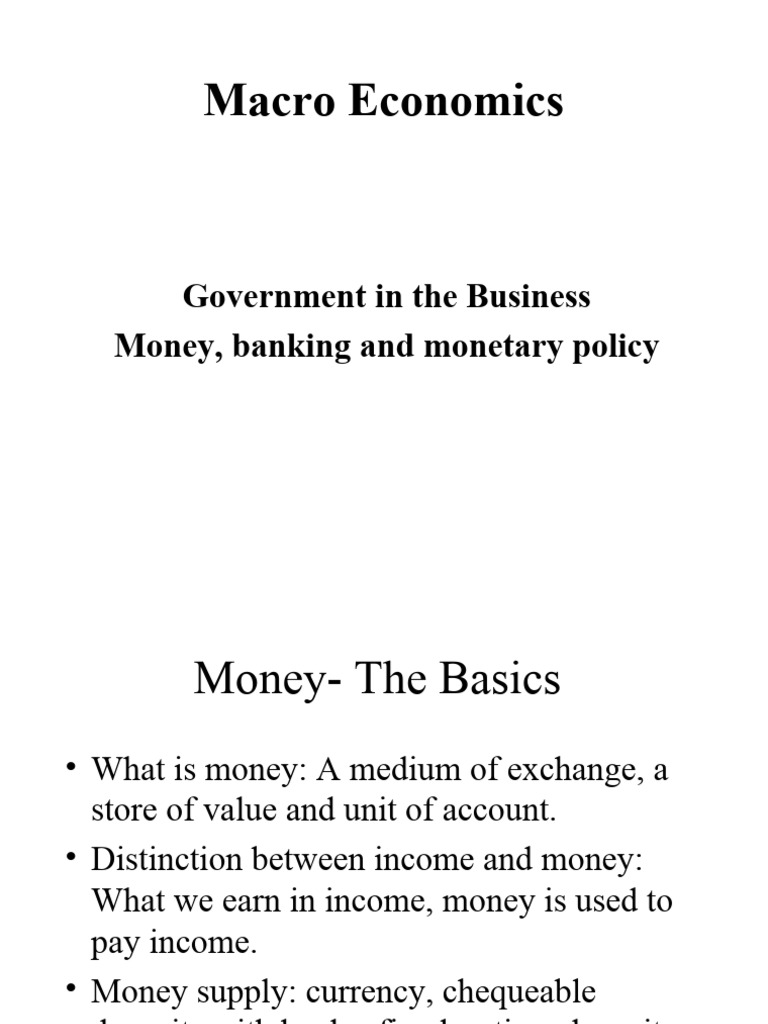 Unit 9 Macro - 10 - Money - Banking - and - Credit - Creation | PDF ...