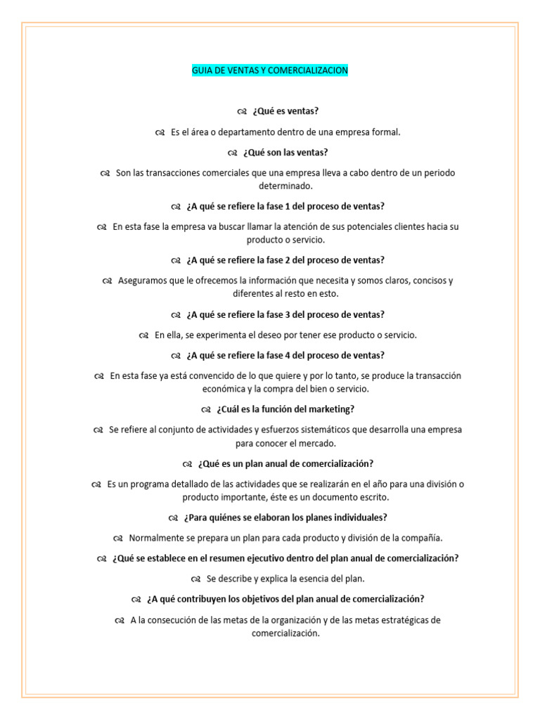 Guia de Ventas y Comercializacion | PDF | Marketing | Business
