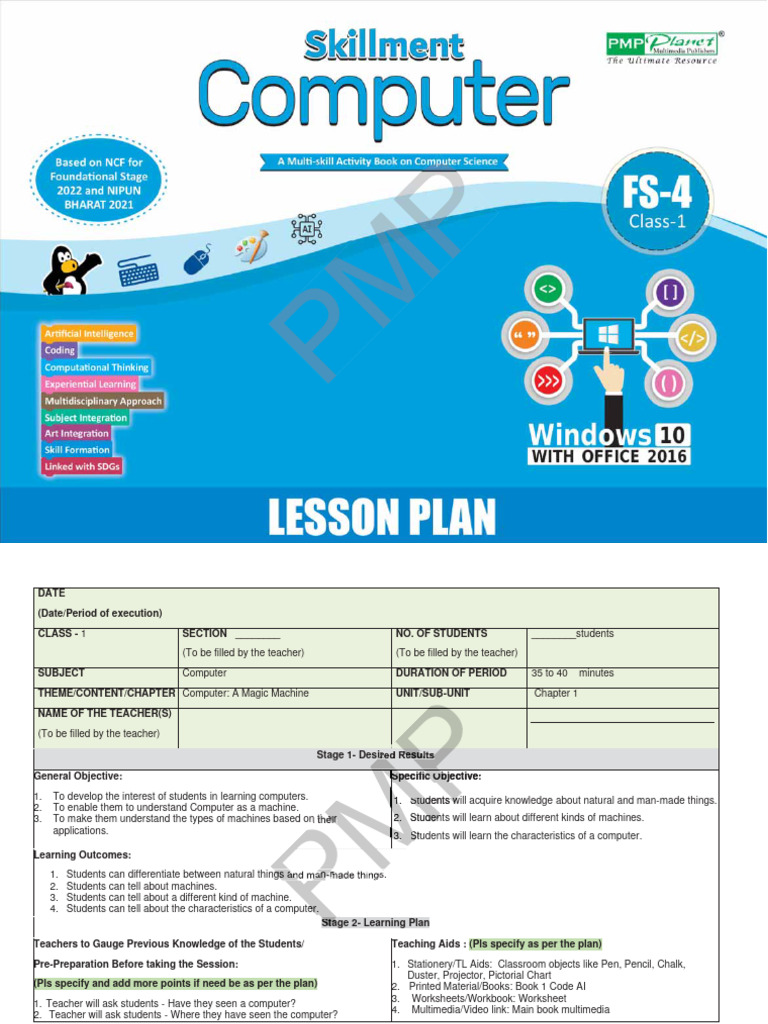 FS4 Computer Lessonplan | PDF