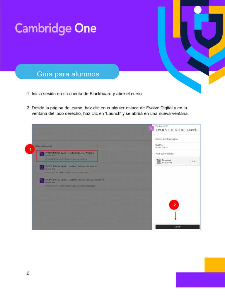 Cómo Acceder A Evolve Digital From Cambridge A Través Del Aula Virtual Blackboard | PDF